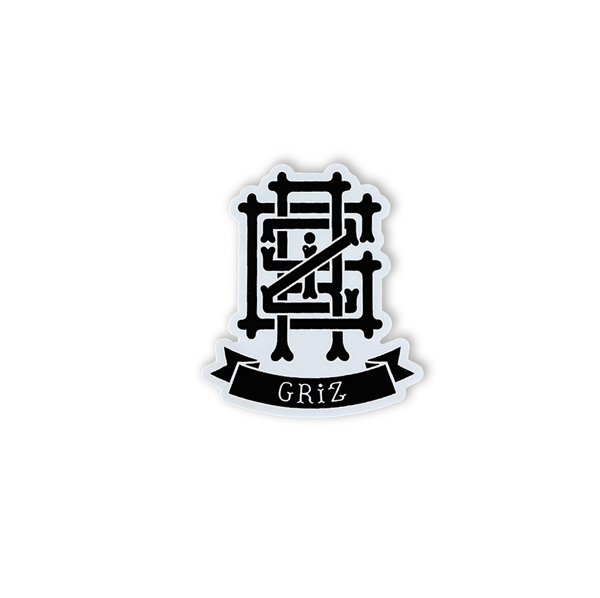 GRiZ Essentials Monogram Vinyl Sticker in Black – GRiZ Official Merchandise